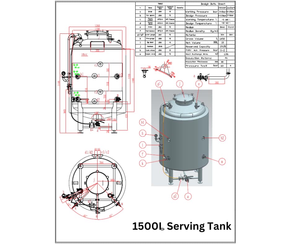 NEW: 10BBL Serving tank (1,500L) - Brewery and Distillery Equipment ...